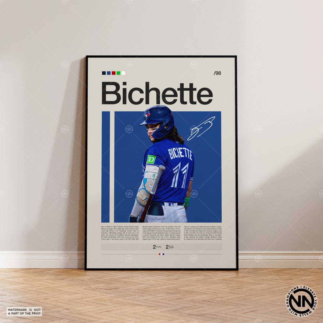 Bo Bichette Poster Toronto Blue Jays Print Baseball Prints - Etsy