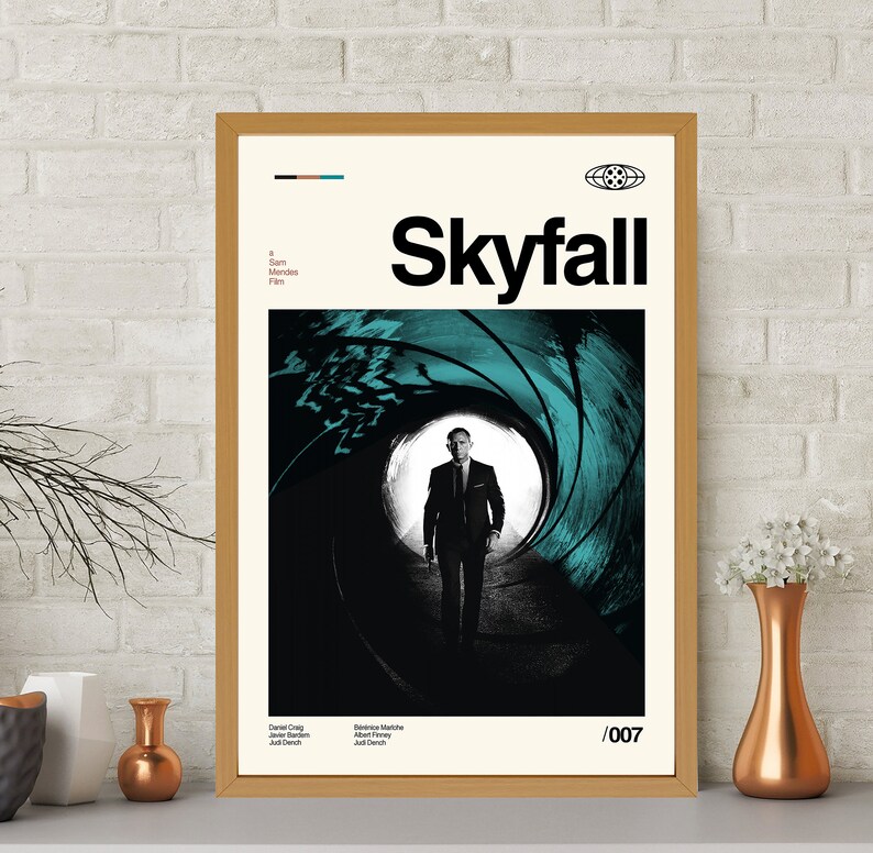 Skyfall Poster, James Bond Poster, Skyfall Movie Poster, Minimalist ...