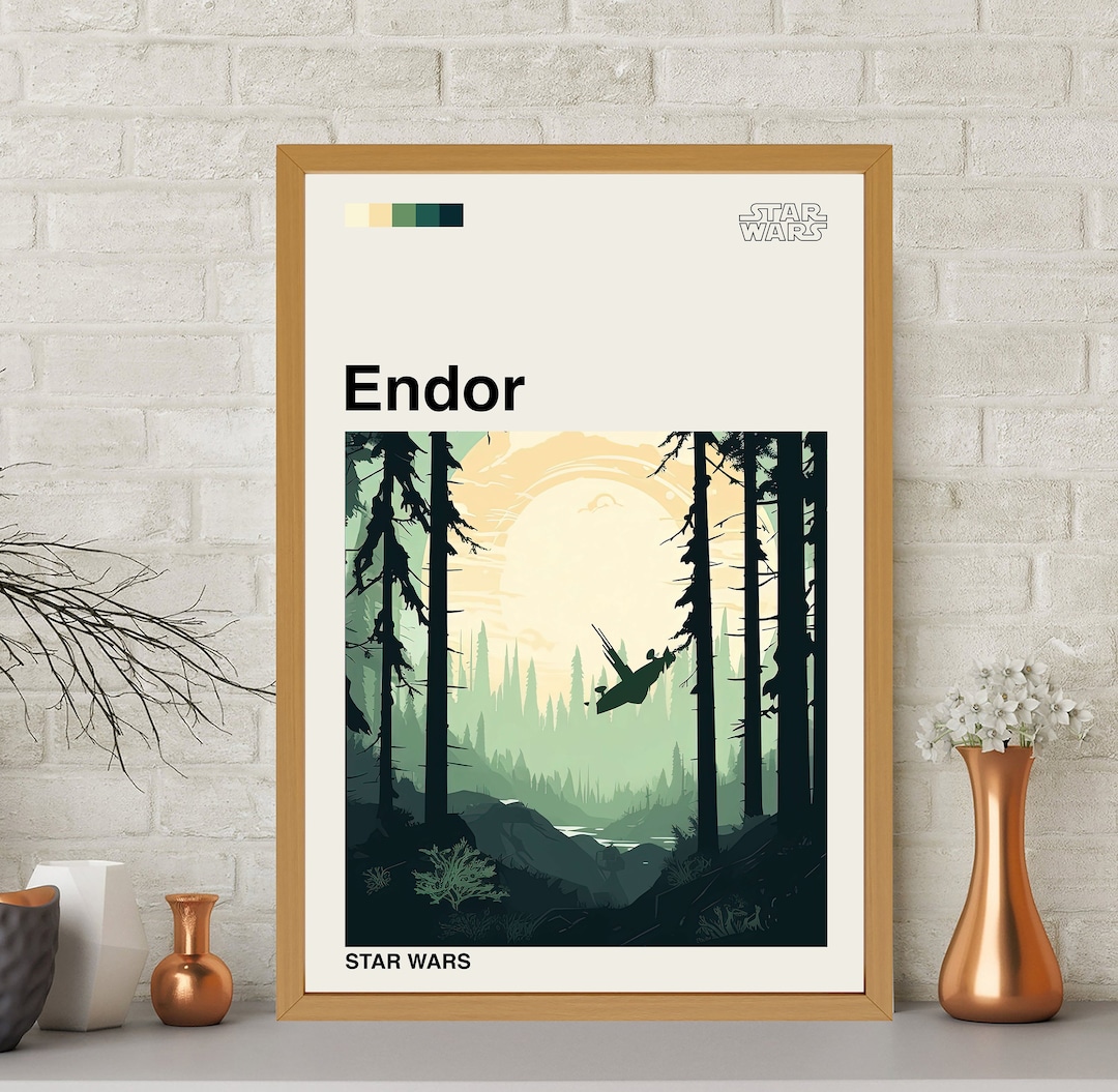 Endor Poster, Star Wars Poster, Midcentury Art, Retro Movie Poster ...