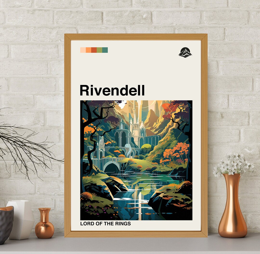 Rivendell the Lord of the Rings, Midcentury Art, Minimalist Art ...