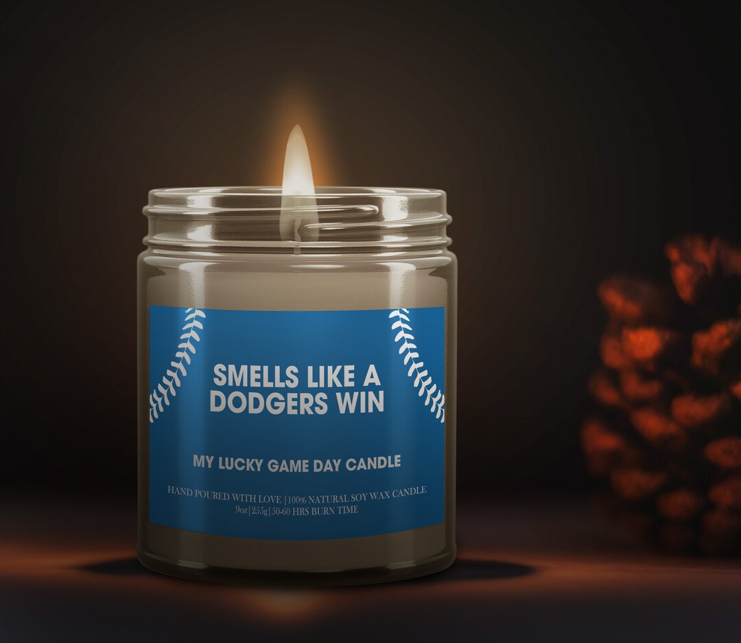 Smells Like A Dodgers Win Candle, LA Dodgers Gift, Unique Gift for ...