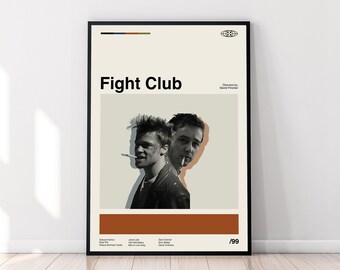 Fight Club Movie Poster, David Fincher, Retro Movie Poster, Minimalist ...