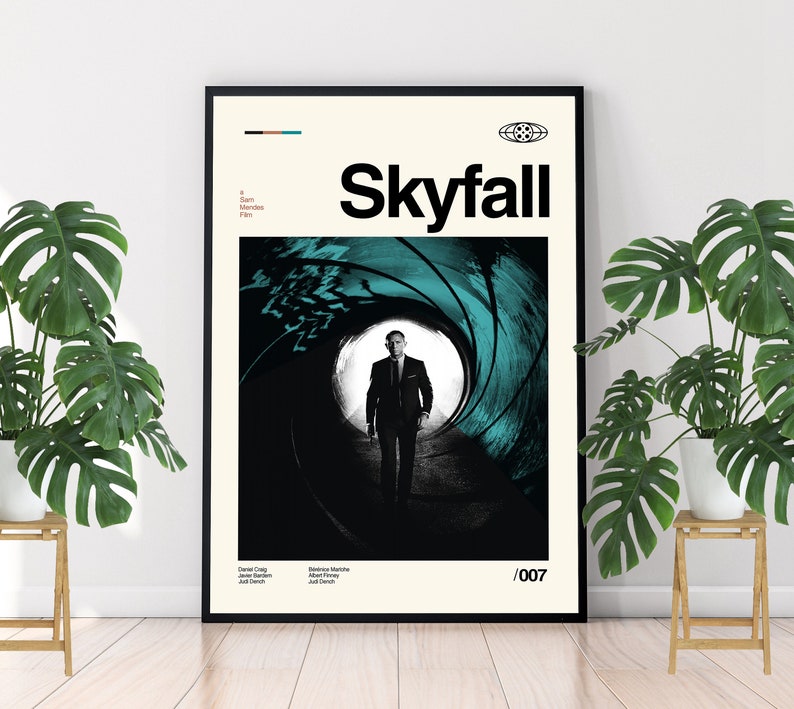 Skyfall Poster, James Bond Poster, Skyfall Movie Poster, Minimalist ...