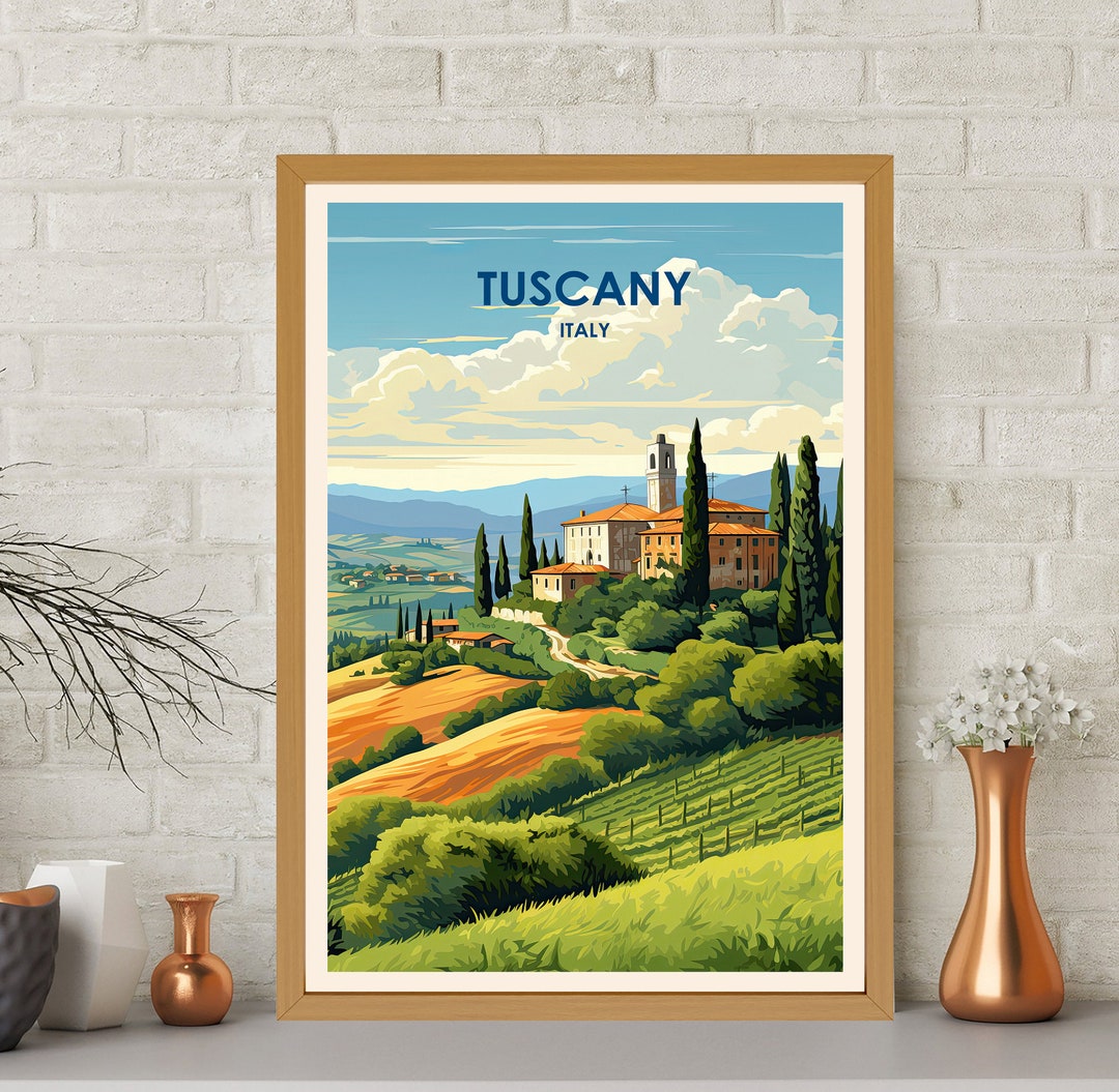 Tuscany Poster, Tuscany Travel, Tuscany Print, Tuscany Art, Italy ...