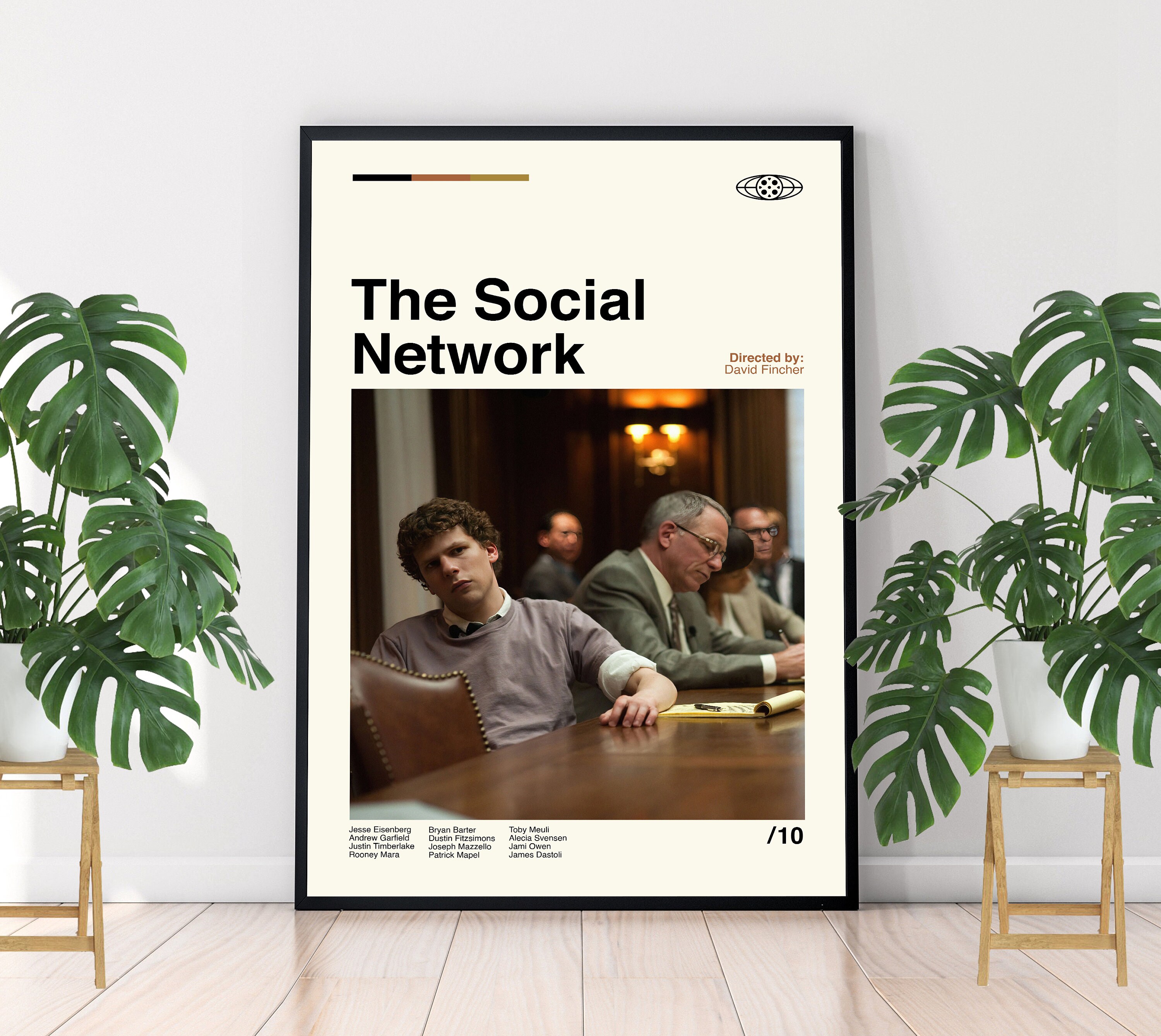 The Social Network Poster, Movie Poster, Midcentury Art, Retro Movie ...