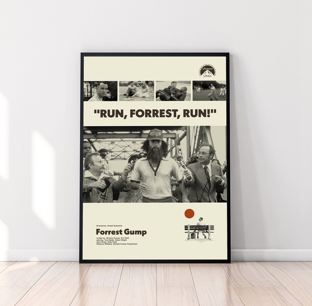 Forrest Gump Poster, Robert Zemeckis, Movie Poster, Vintage Poster ...