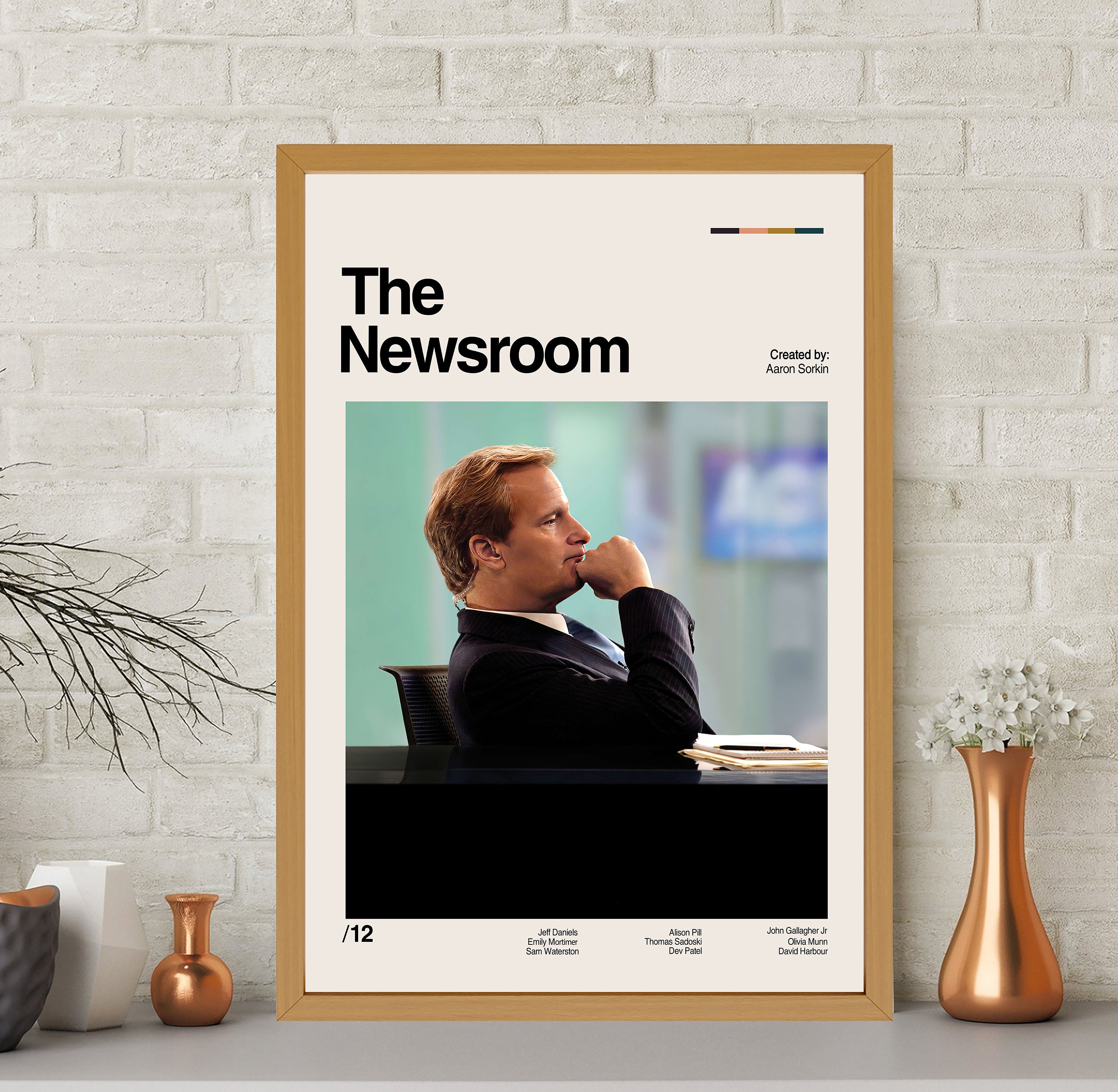 The Newsroom Poster, the Newsroom Print, Minimalist Poster, Retro Movie ...