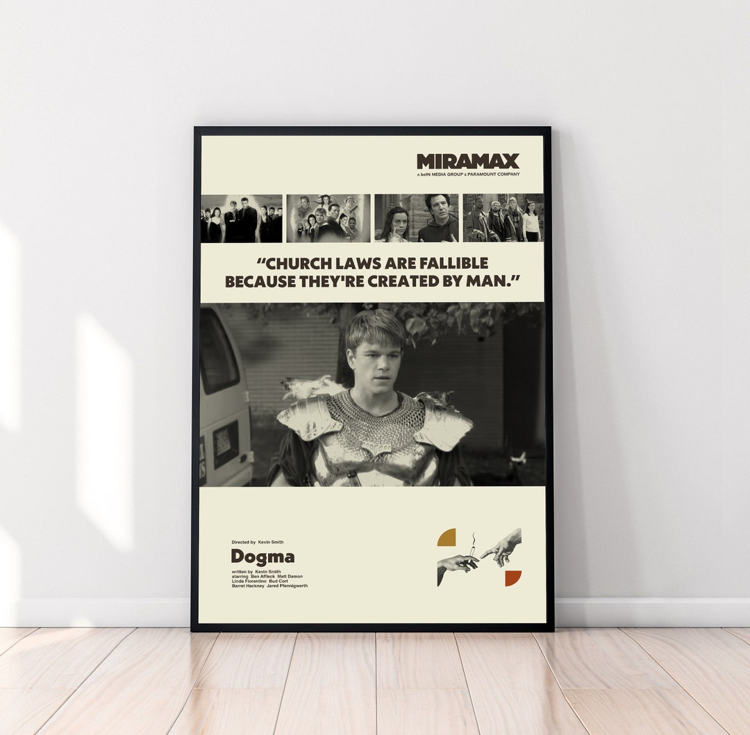 Dogma Poster, Dogma Print, Kevin Smith, Minimalist Poster, Vintage Poster, Midcentury Art, Movie ...