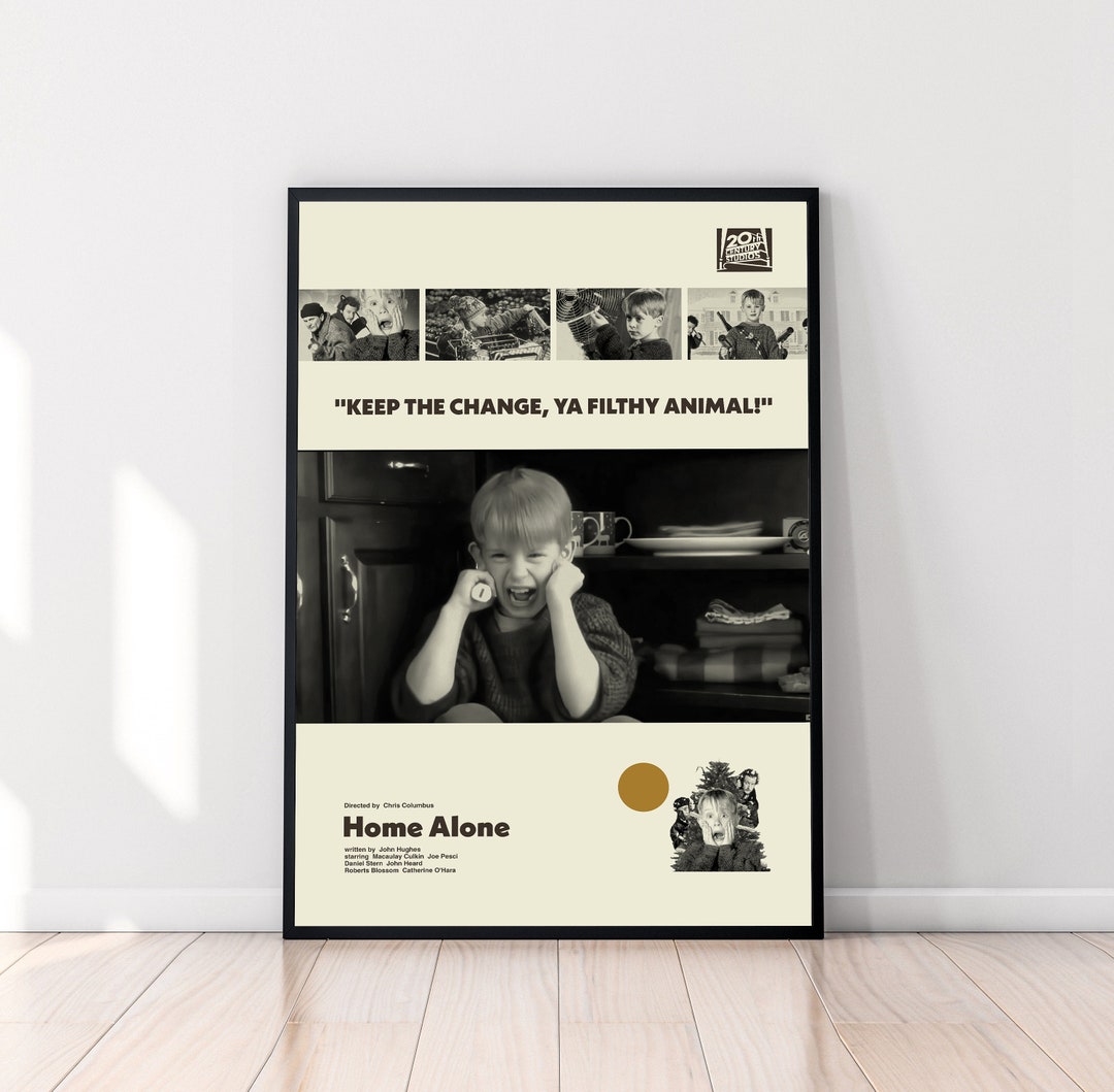 Home Alone Poster, Home Alone Print, Chris Columbus, Minimalist Art ...