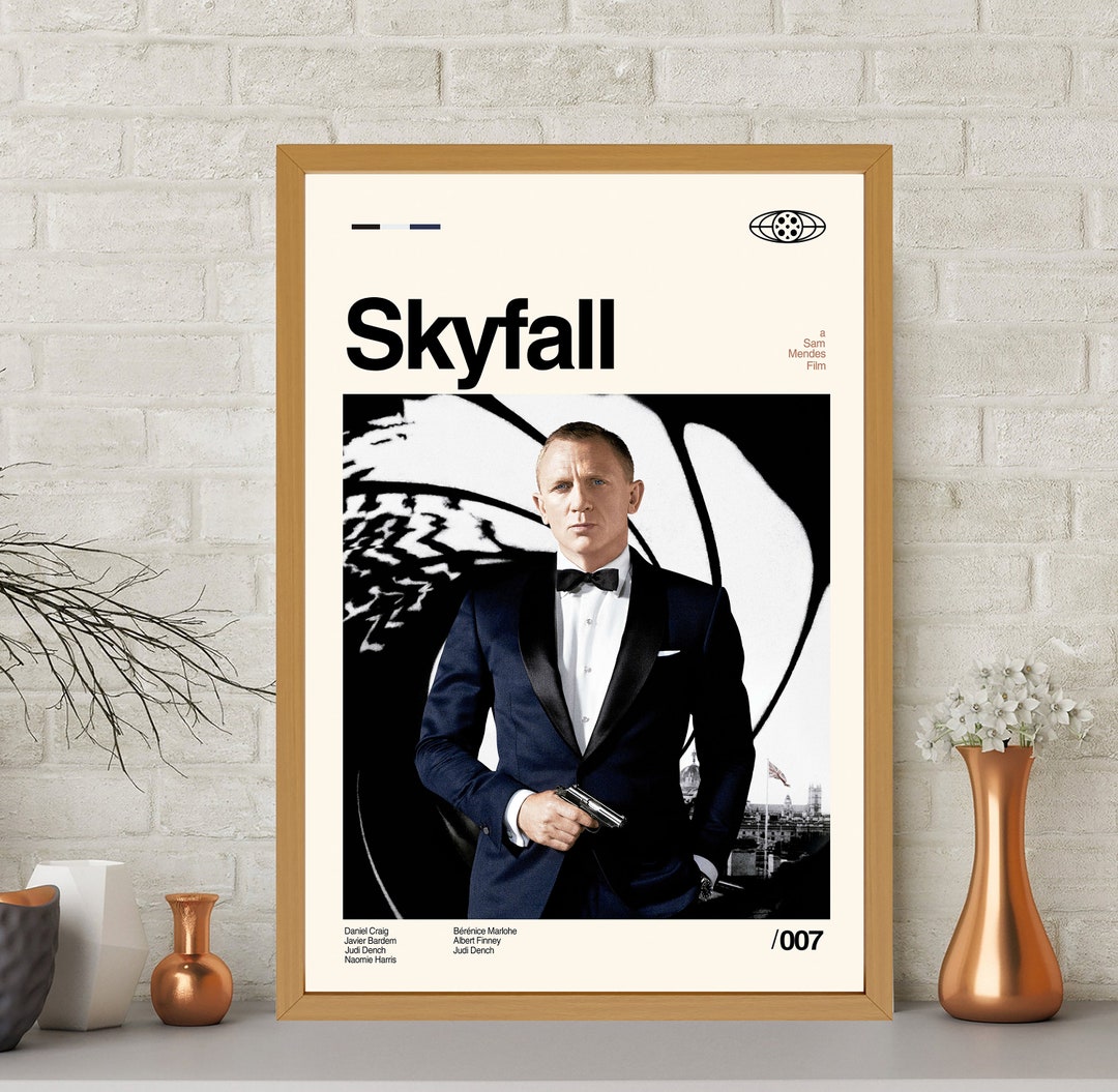 Skyfall Poster, James Bond Poster, Sam Mendes Film, Retro Movie Poster ...