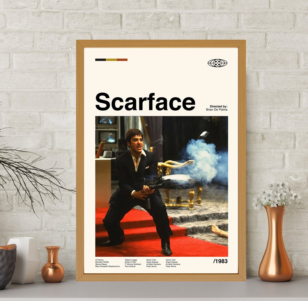 Scarface Movie Poster, Scarface Poster, Vintage Poster, Midcentury Art ...