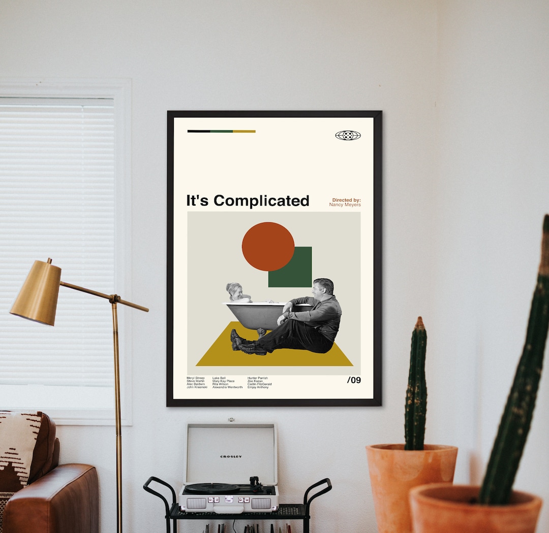 It's Complicated Poster, Minimalist Poster, Midcentury Poster, Movie ...