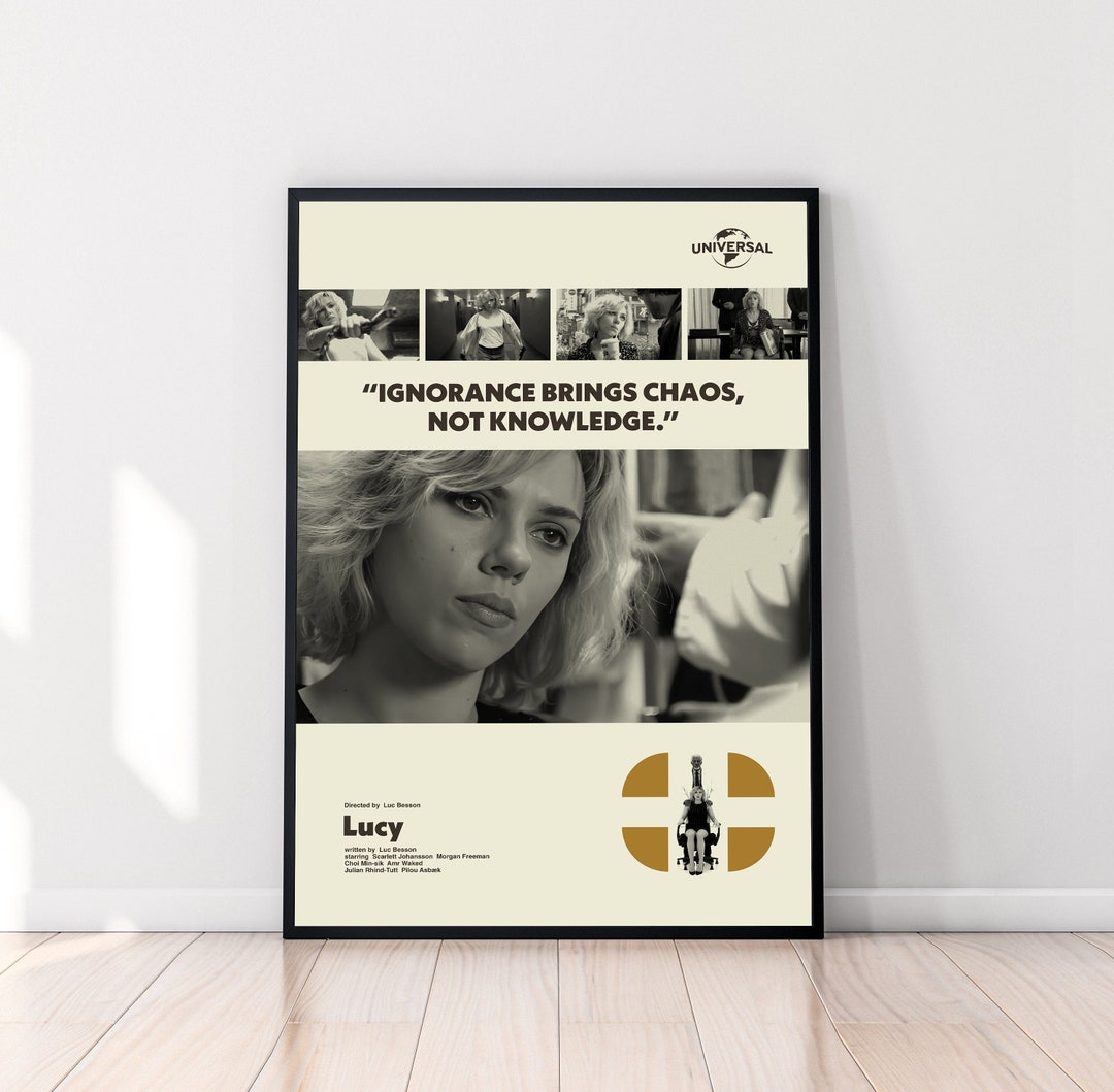 Lucy Poster, Lucy Movie Poster, Luc Besson, Minimalist Poster, Retro ...
