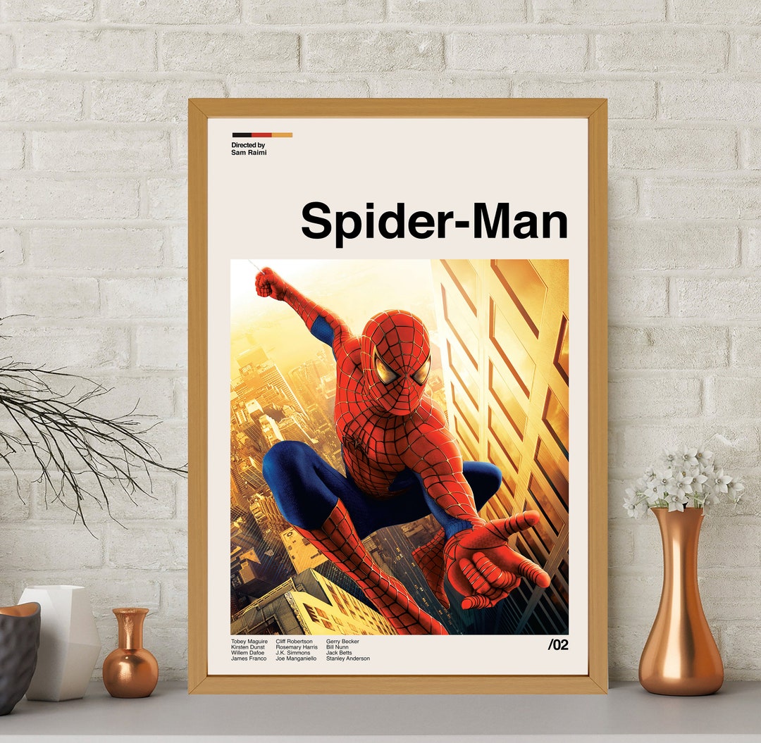 Spider Man Poster, Spider Man Print, Movie Poster, Midcentury Art ...