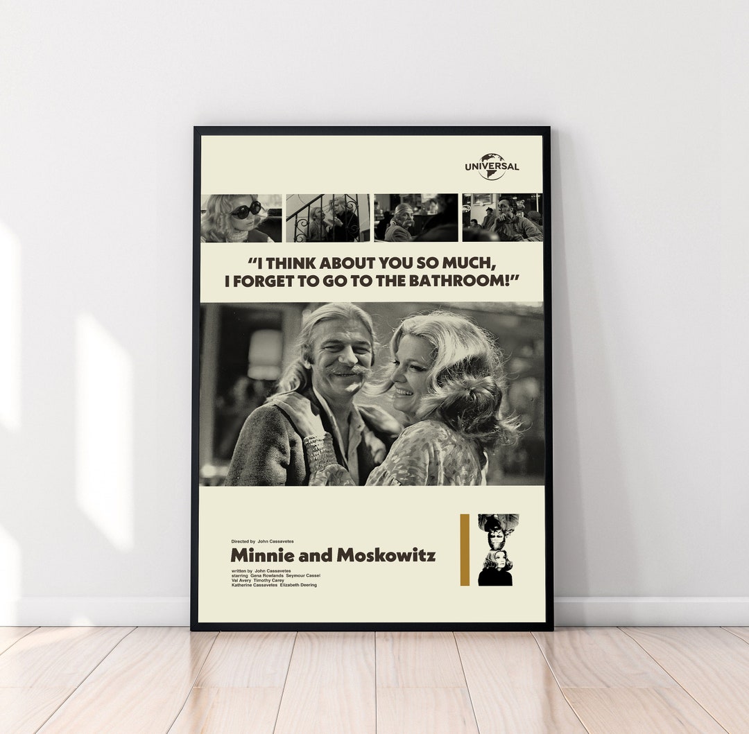 Minnie and Moskowitz Poster, John Cassavetes, Retro Movie Poster ...