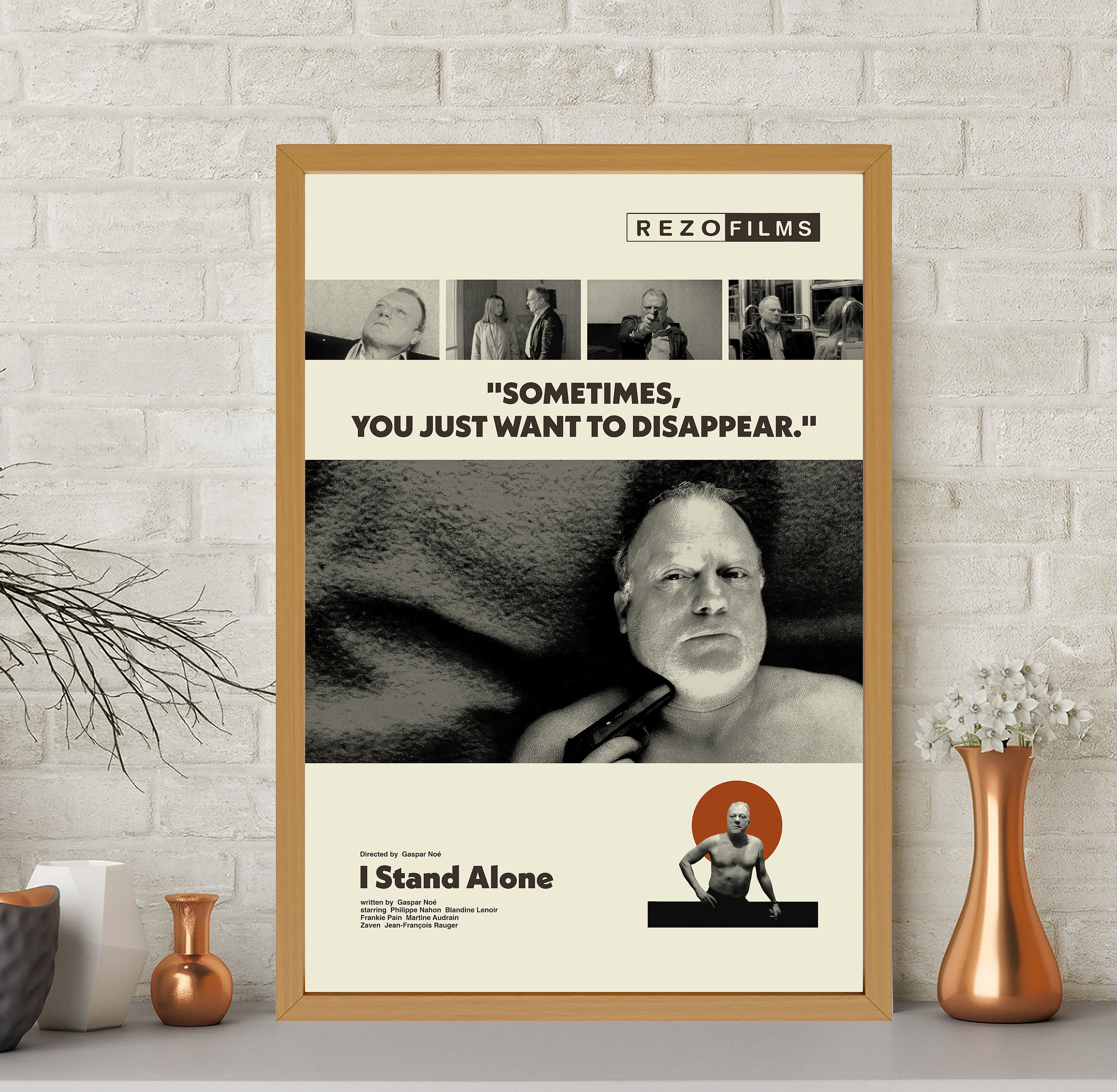 I Stand Alone Poster, Gaspar Noé, I Stand Alone Print, Movie Poster, Minimalist Art, Midcentury ...