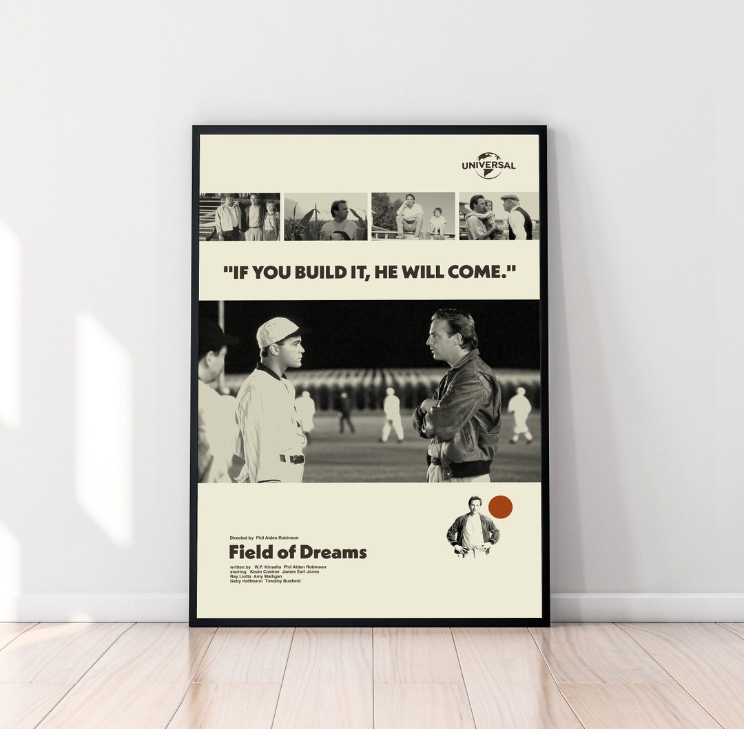 Field of Dreams Poster, Phil Alden Robinson, Retro Movie Poster, Vintage Poster, Minimalist Art ...