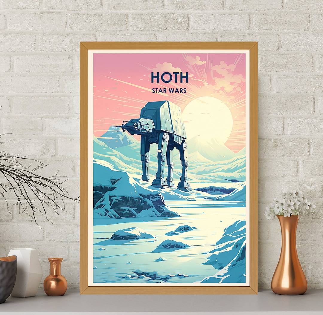Hoth Star Wars Poster, Hoth Poster, Vintage Poster, Midcentury Art ...