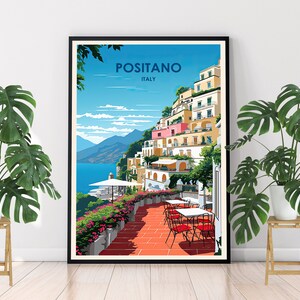 Positano Travel Poster, Positano Print, Positano Art, Italy Poster ...