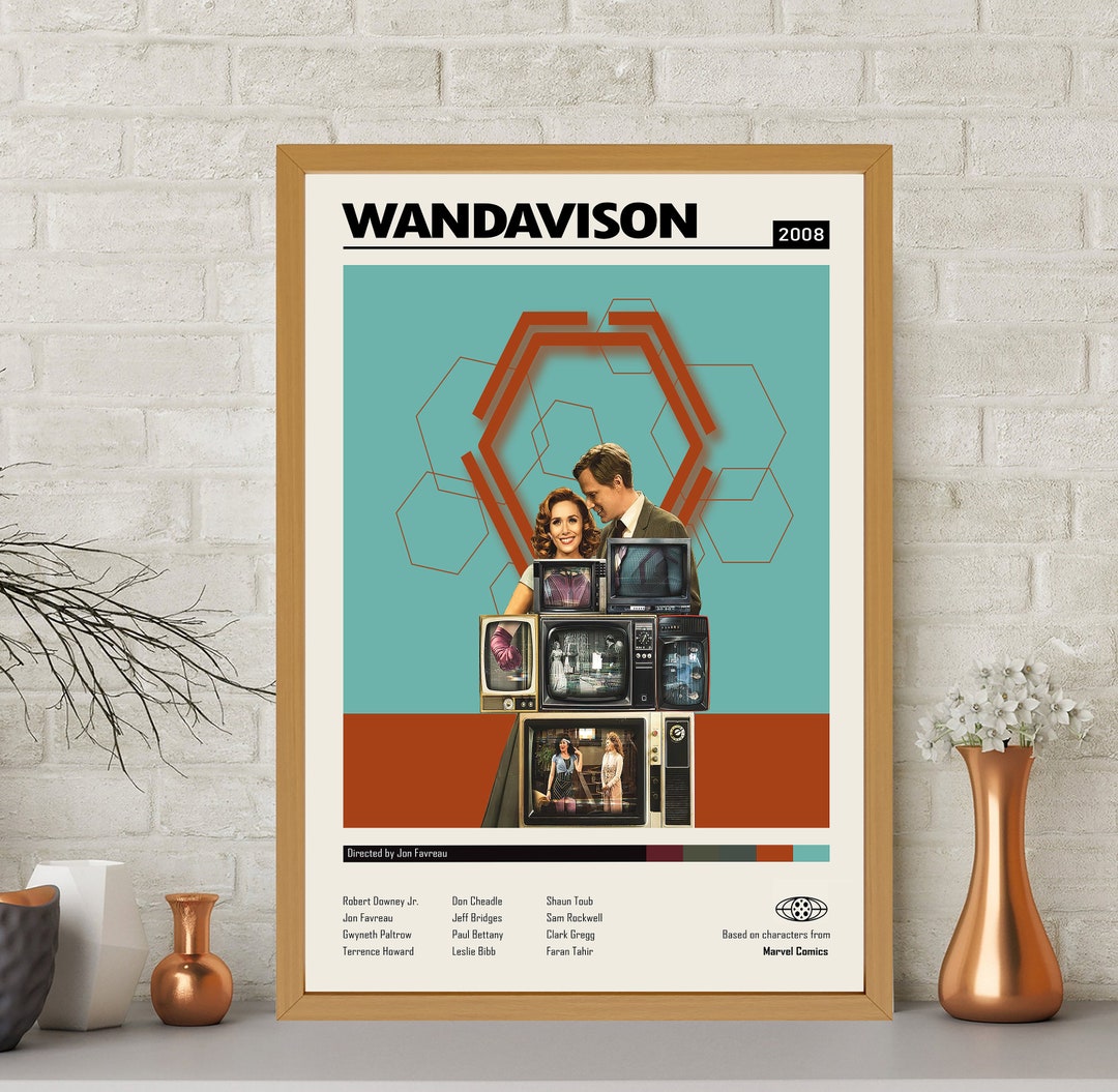 Wandavision Poster, Wanda Vision Print, Minimalist Art, Vintage Poster ...