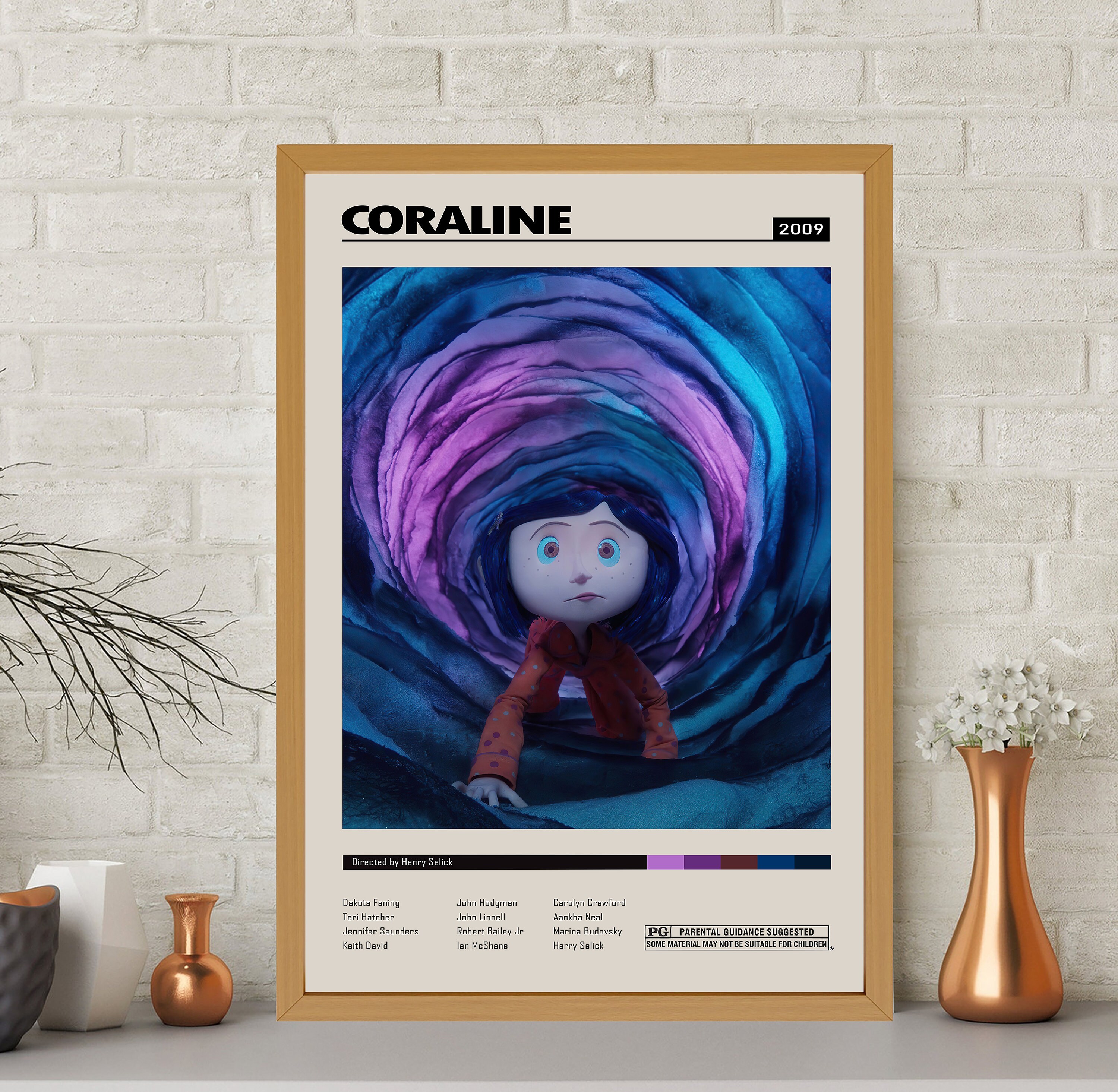 Coraline Movie Poster Coraline Art Coraline Poster Retro - Etsy