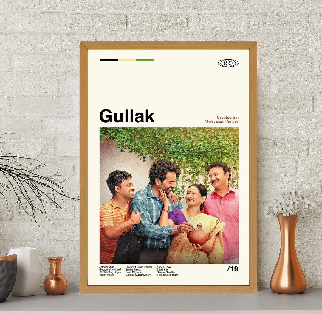 Gullak Tv Series Poster, Gullak Poster, Gullak Print, Midcentury Art ...
