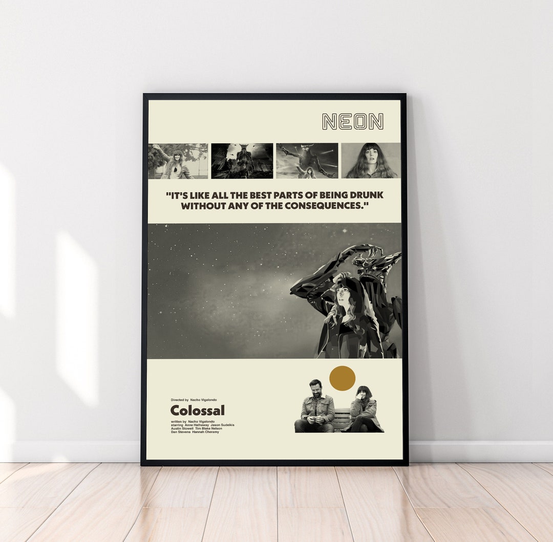 Colossal Poster, Colossal Movie, Nacho Vigalondo, Retro Art, Midcentury ...