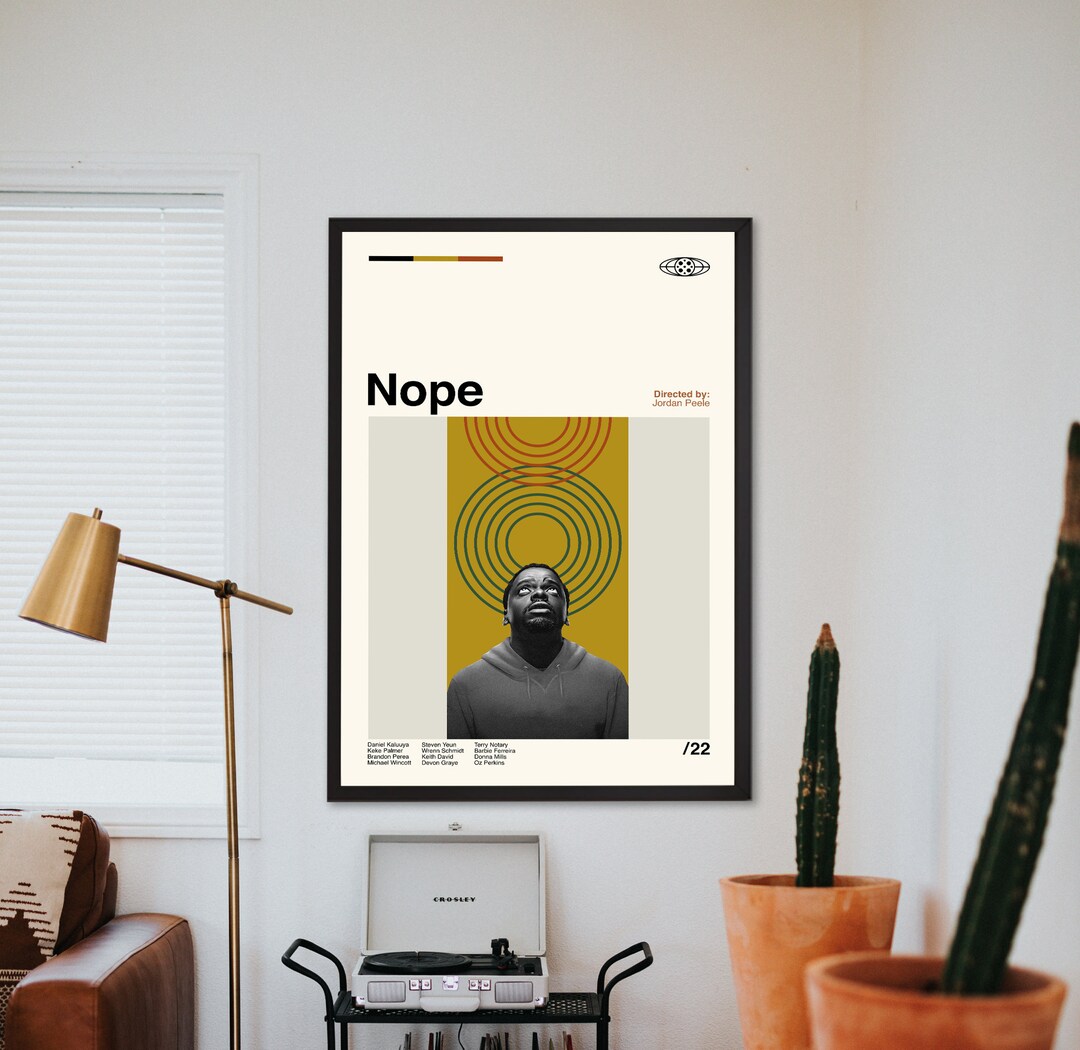 Nope Poster Jordan Peel Retro Movie Poster Minimalist Art - Etsy