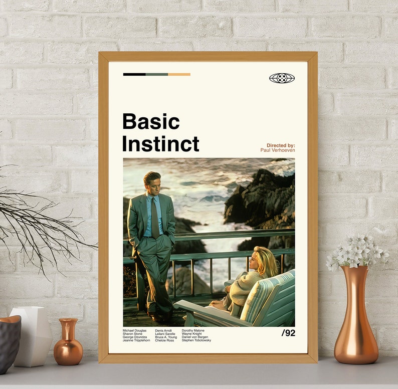 Basic Instinct Poster, Paul Verhoeven, Minimalist Art, Vintage Poster ...
