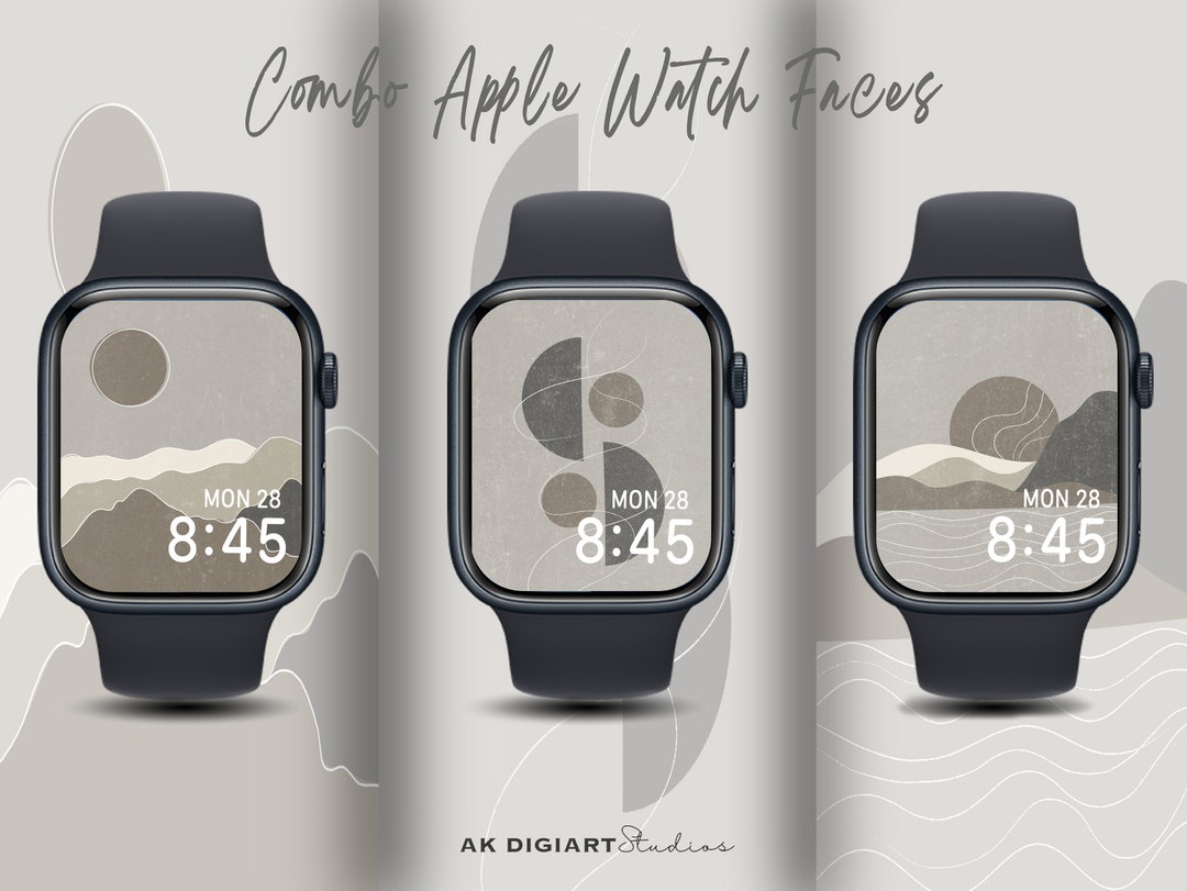 3 Aesthetic boho Apple Watch Faces Pack, 3 Ios Unique Watch Faces ...