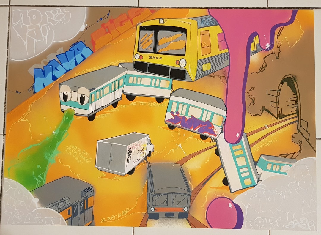 Congestion of Thoughts Graffiti Street Art - Etsy