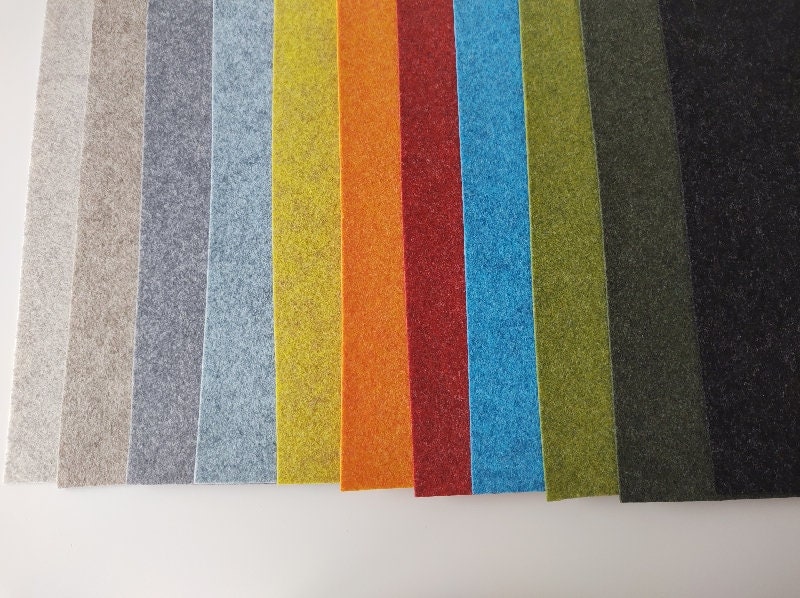 Hard Felt Set 11 Colors 15x20cm Hard Felt 1.2 Mm, Korean Melange Felt ...