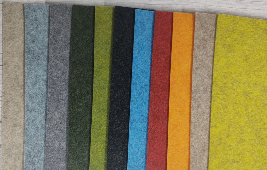 Hard Felt Set 11 Colors 15x20cm Hard Felt 1.2 Mm, Korean Melange Felt ...