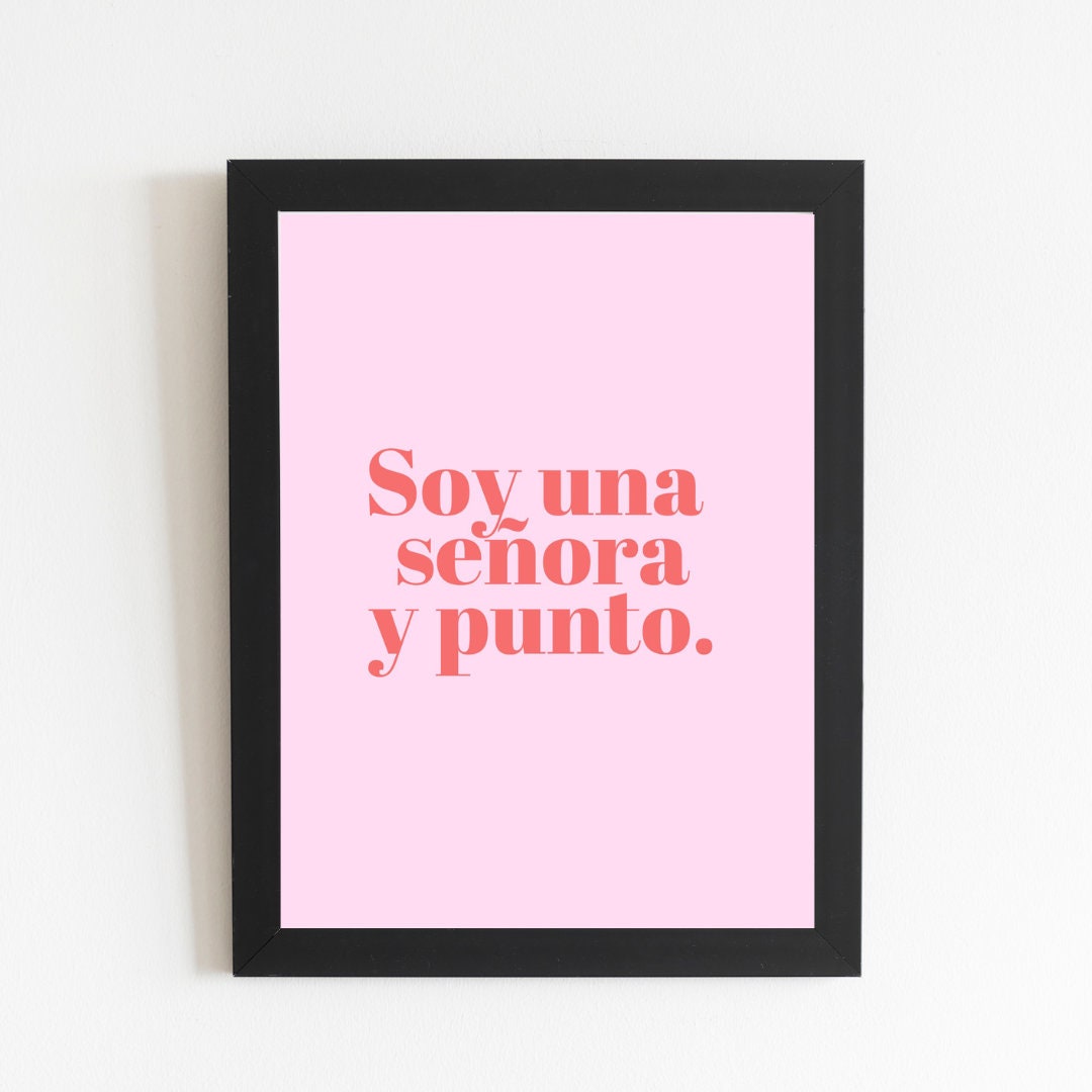 Lámina señora imprimible lámina decorativa lámina con texto soy una ...