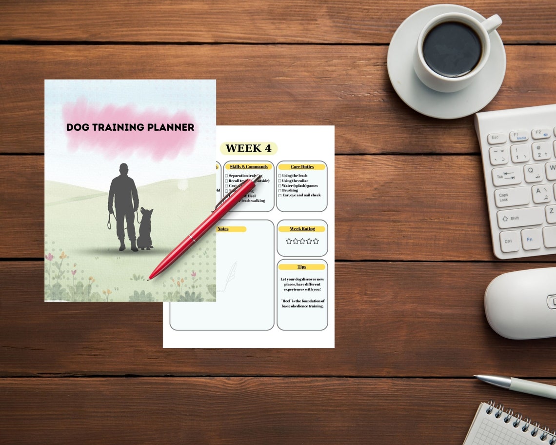 Dog Training Planner Dog Training Printable Dog Planner Puppy Training ...