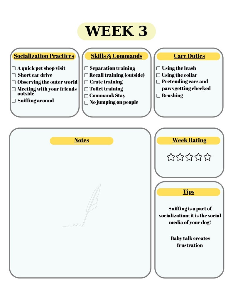 Dog Training Planner Dog Training Printable Dog Planner Puppy Training ...
