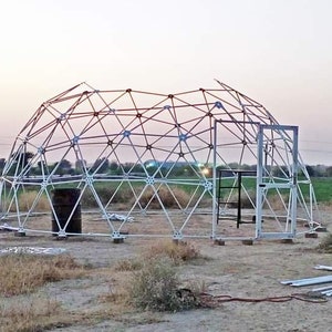 Planos de construcción de estructura de domo geodésico de 7 metros para ...