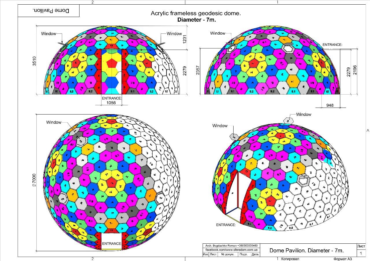 Geodesic Dome 7 Meter Acrylic and Polycarbonate Dome for Glamping With ...