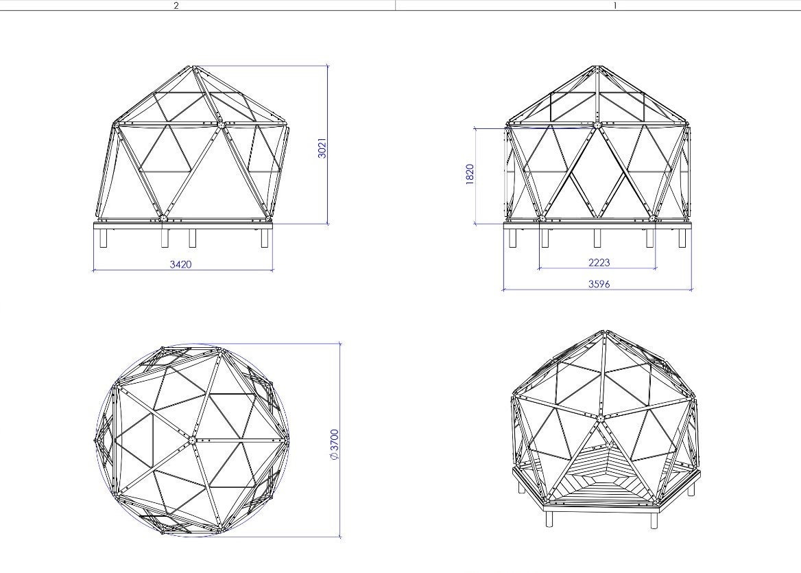 Geodesic Dome Building Plan - Digital Plans/working Drawings/diy Build ...