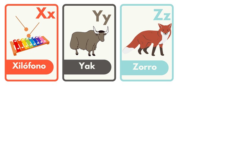 Spanish ABC Flashcards | ABC Español | Cartas ABC | Spanish Cards ...