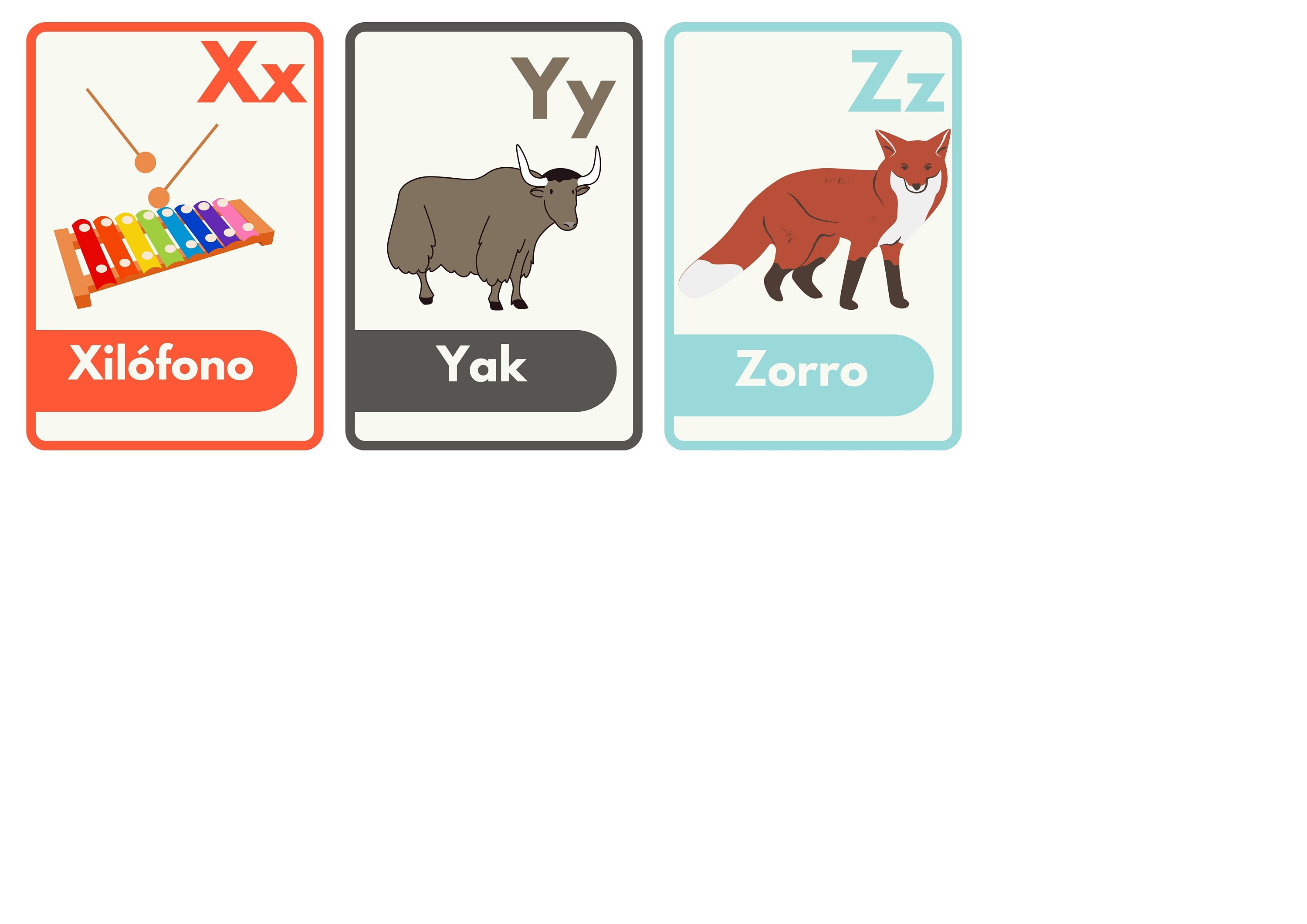 Spanish ABC Flashcards | ABC Español | Cartas ABC | Spanish Cards ...