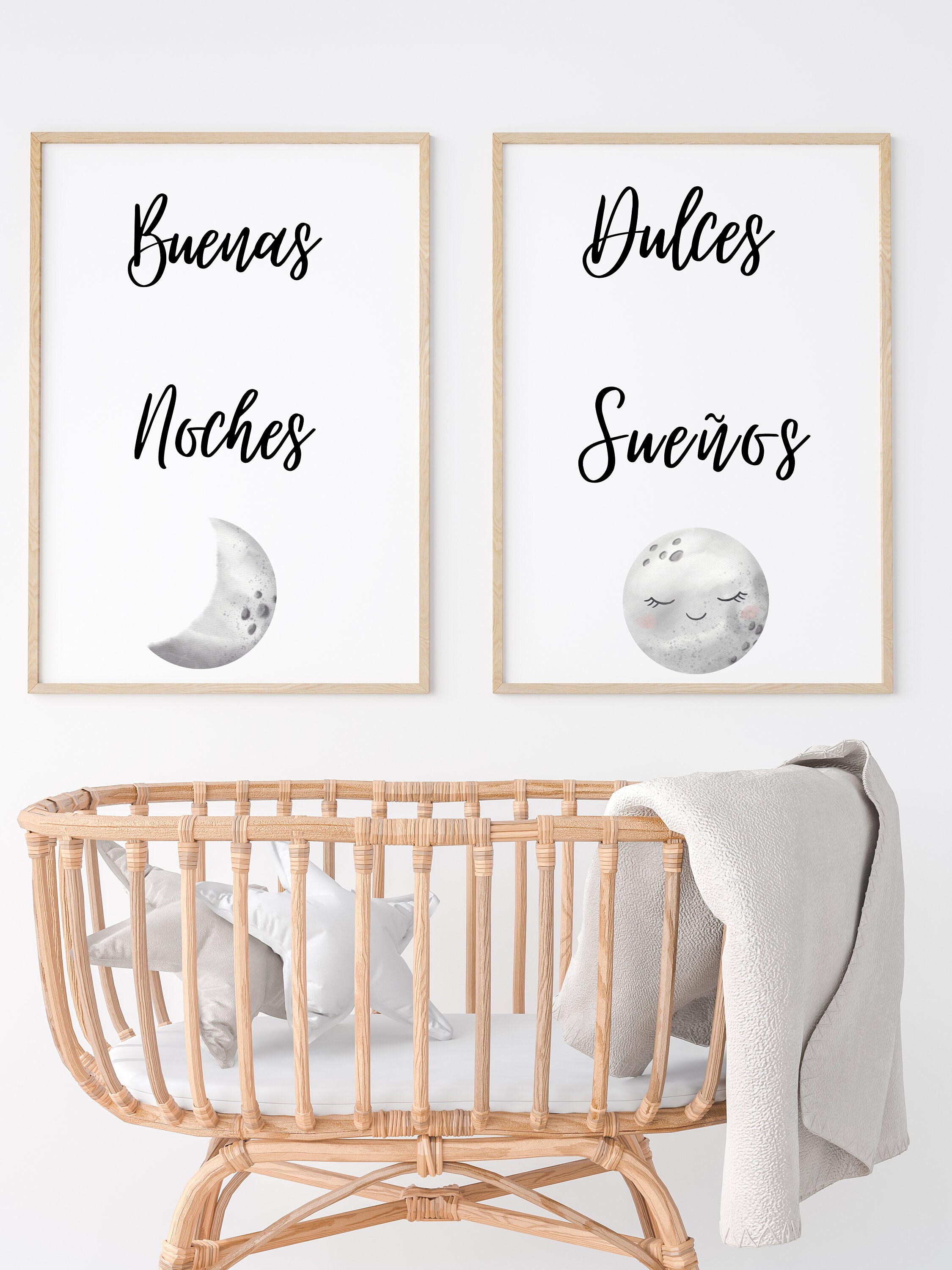 Spanish Good Night Buenas Noches Dulce Sueños Nursery Decor Spanish ...