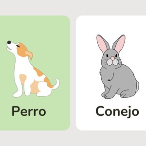 Spanish Farm Animals Flash Cards | Teach Kids Spanish | Bilingual Kids ...