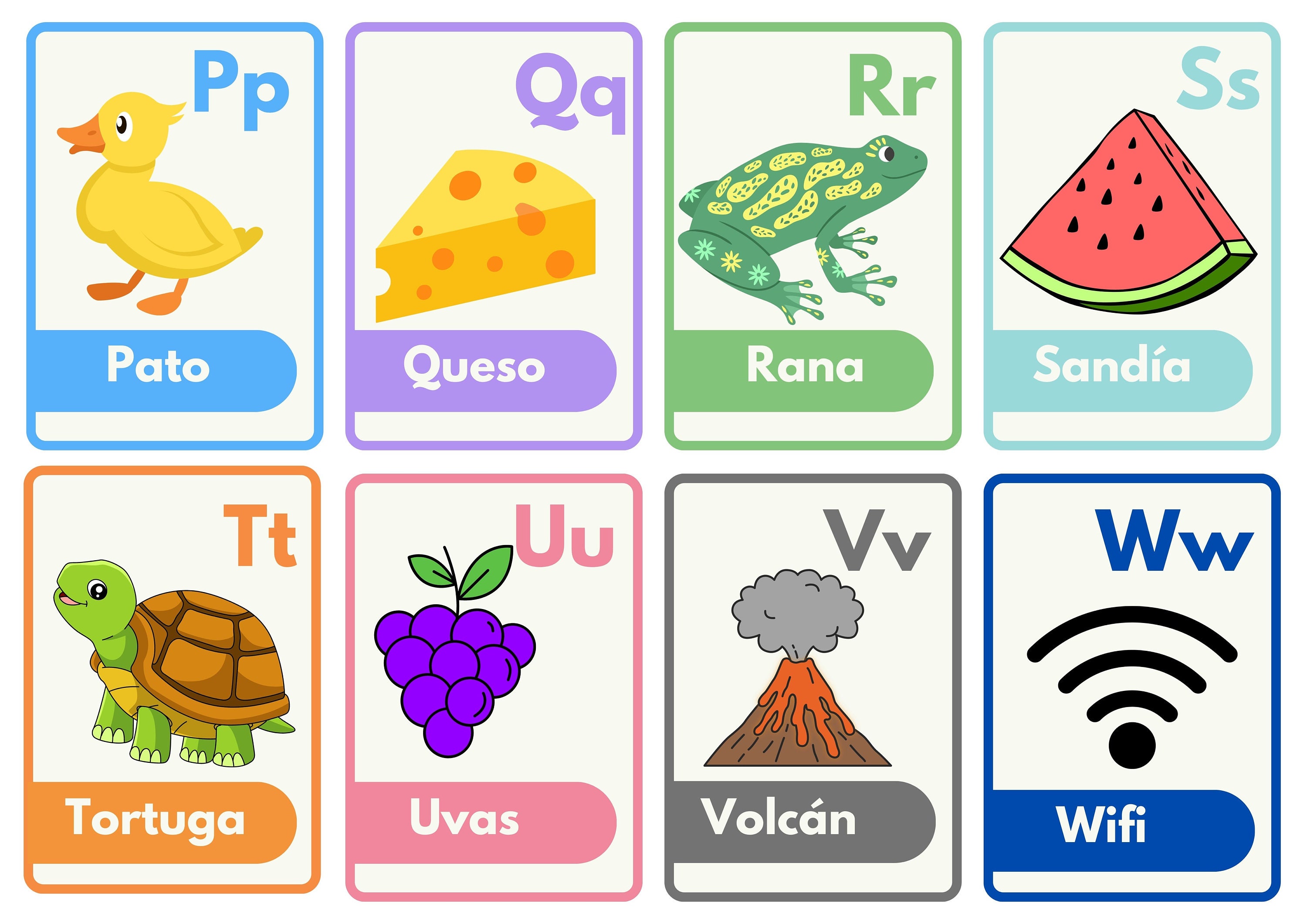 Spanish ABC Flashcards | ABC Español | Cartas ABC | Spanish Cards ...