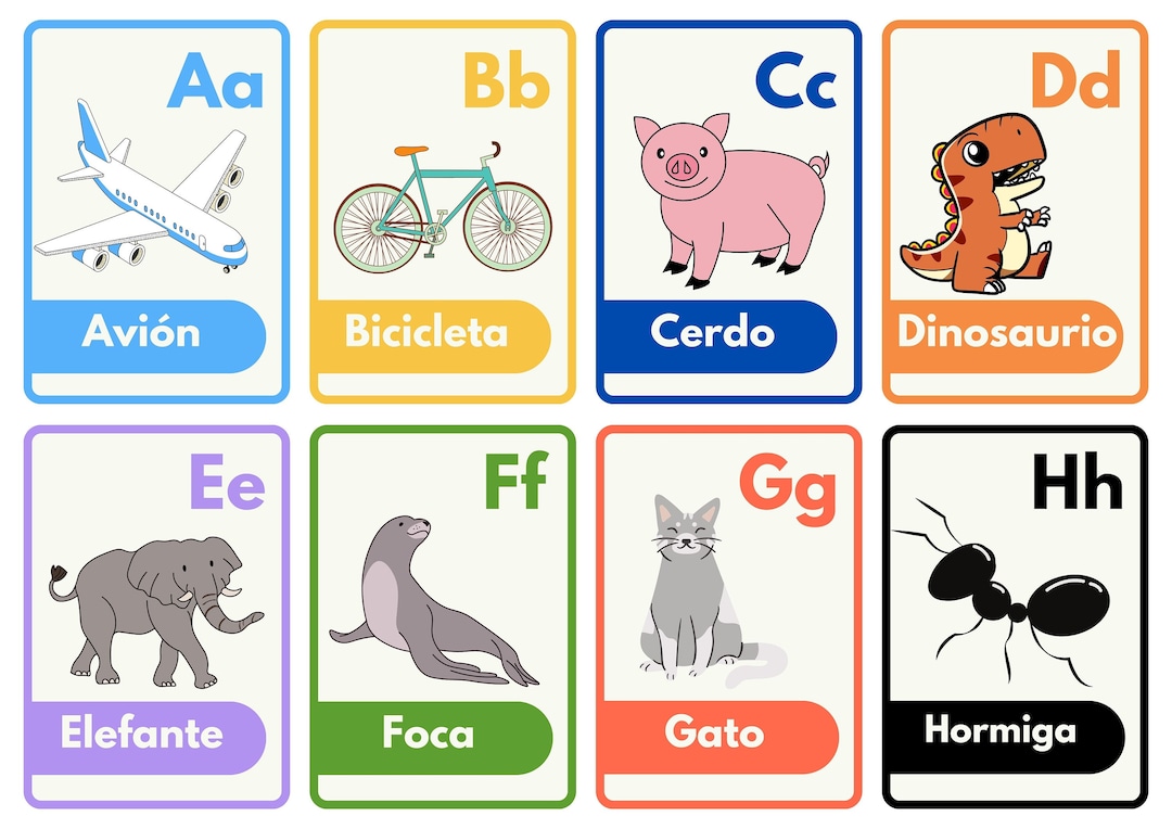 Spanish ABC Flashcards | ABC Español | Cartas ABC | Spanish Cards ...