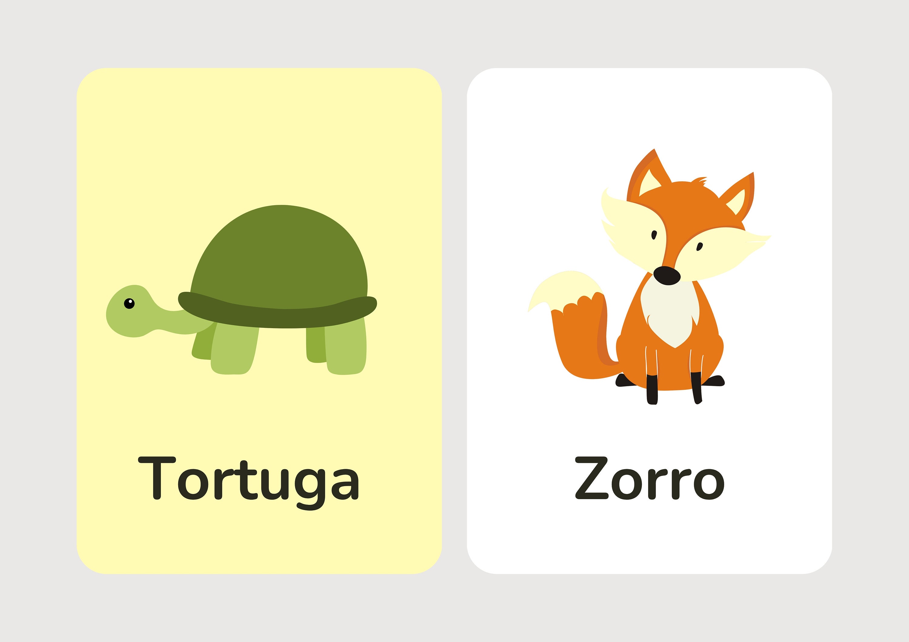 Spanish Animal Flashcards | Teach Kids Spanish | Español Learning ...