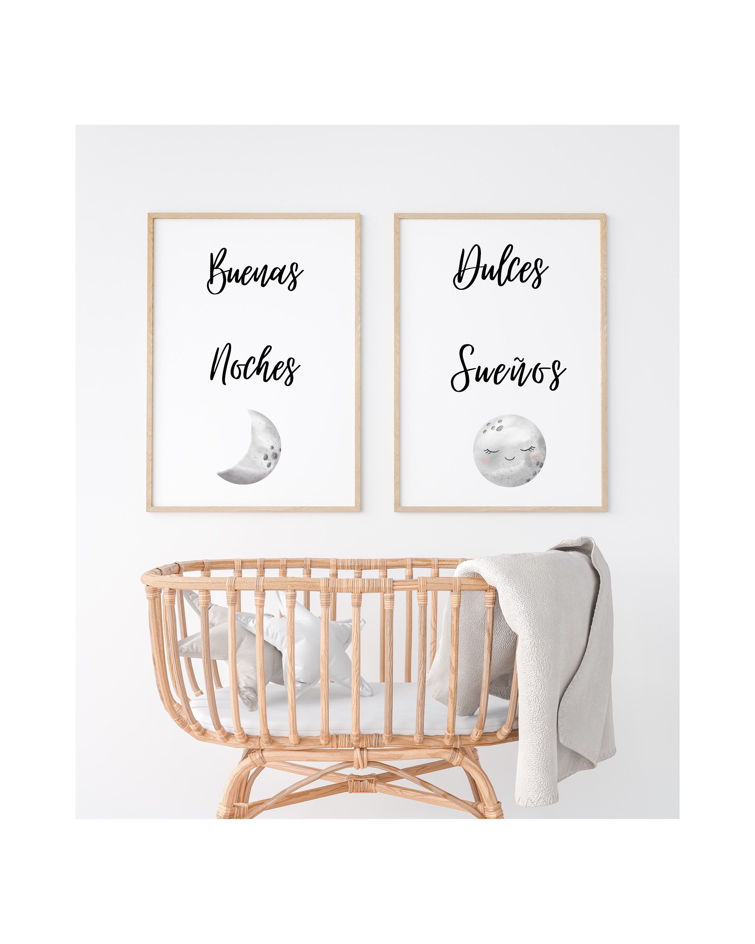 Spanish Good Night Buenas Noches Dulce Sueños Nursery Decor Spanish ...