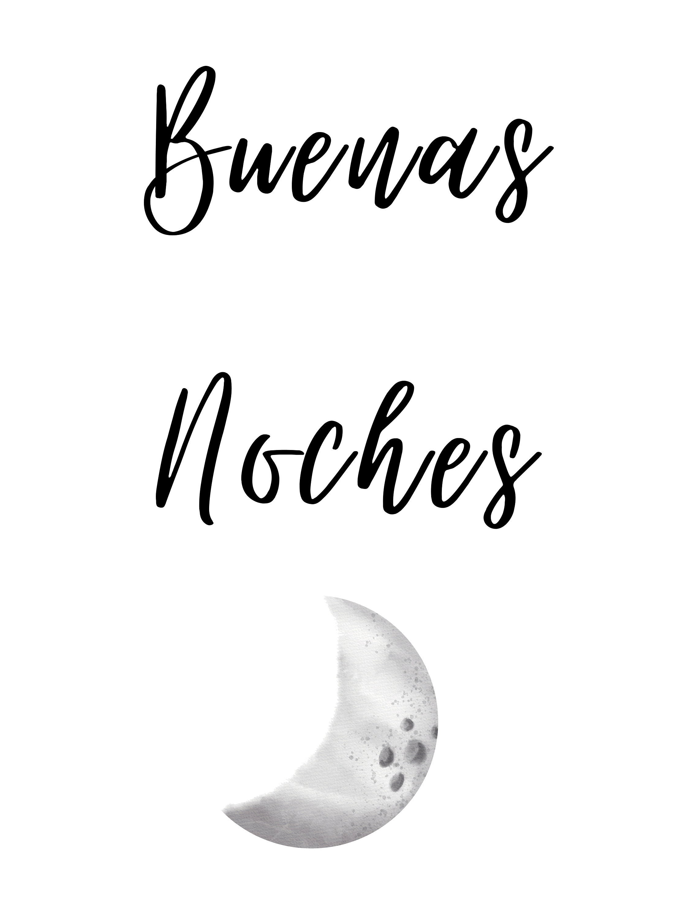 Spanish Good Night Buenas Noches Dulce Sueños Nursery Decor Spanish ...