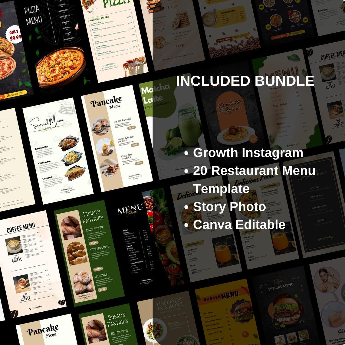 Restaurant Menu,canva Editable Menu, Menu Design, Cafe Menu,food Menu ...