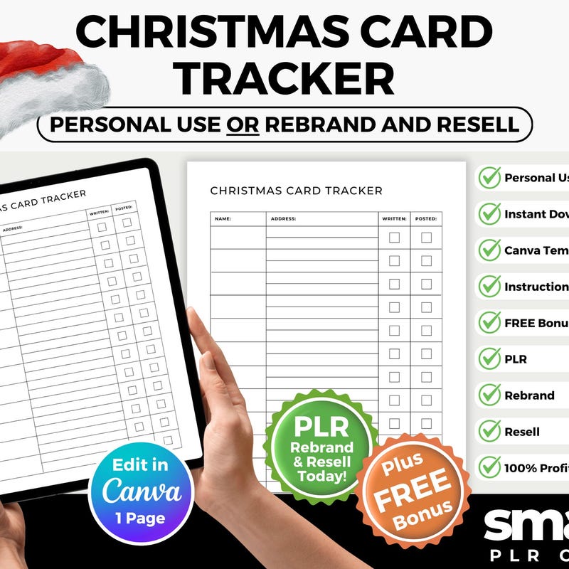 Christmas Card Address List Printable - Etsy